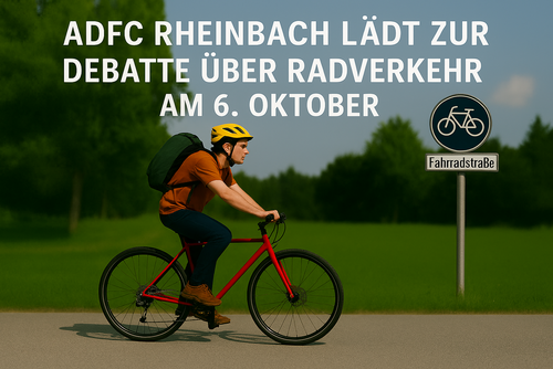 ADFC Rheinbach lädt zur Debatte über Radverkehr - ADFC Bonn/Rhein-Sieg